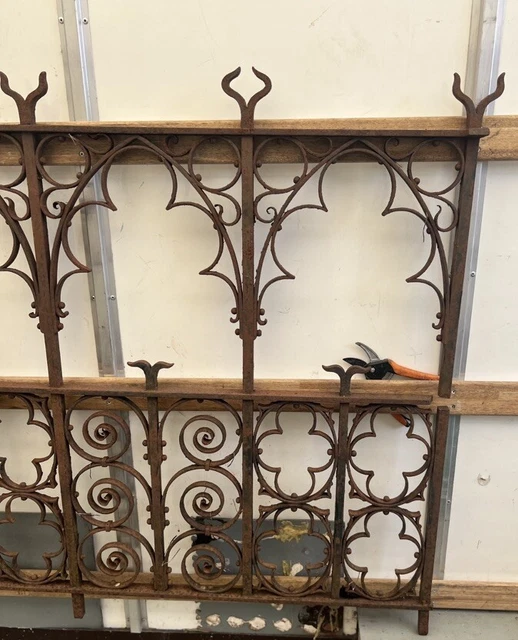 2 X RARE, Victorian, Gothic, Church, Cast Iron Railings, Statement ...