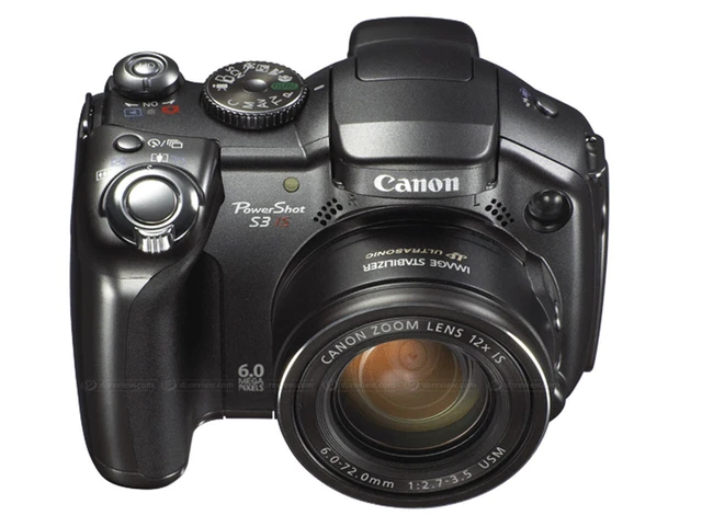 CANON POWERSHOT S3 IS 6MP 12x Zoom Flip Screen Digital Bridge Camera ...