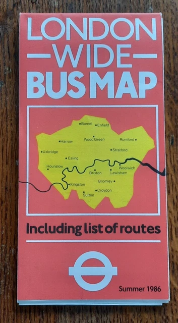 PLAN VINTAGE DE Londres bus map carte des routes et lignes de bus £5.85 ...