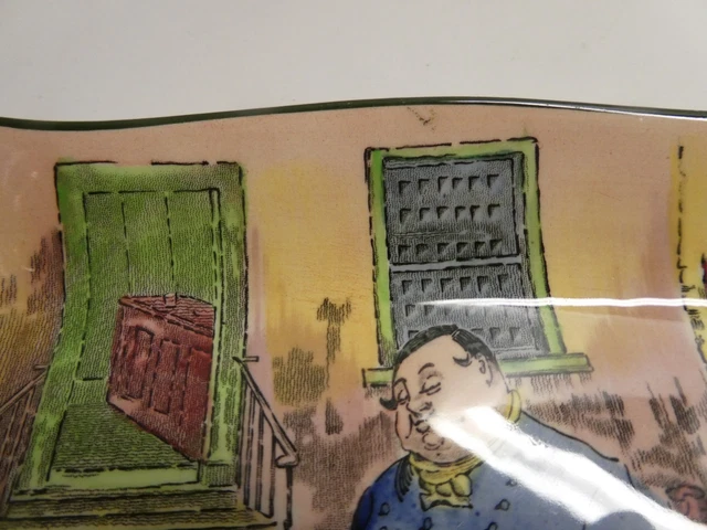 VINTAGE ROYAL DOULTON Dickens Ware Series Sandwich Plate The Fat Boy ...