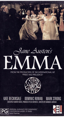 JANE AUSTEN'S EMMA Kate Beckinsale / Dominic Rowan VIDEO VHS Pal SirH70 ...