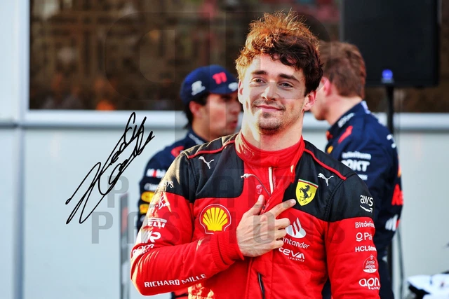 CHARLES LECLERC (1093) Signed FERRARI F1 Printed Photo Autograph 6x4" £ ...