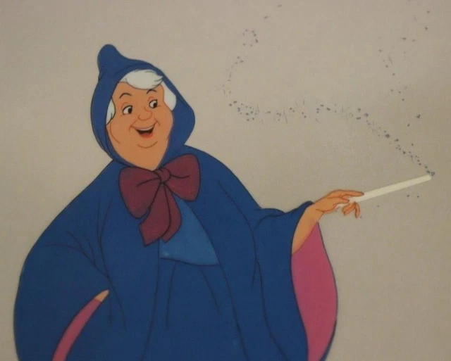 Walt Disney Cinderella Fairy Godmother Animation Cel Facsimile 2003