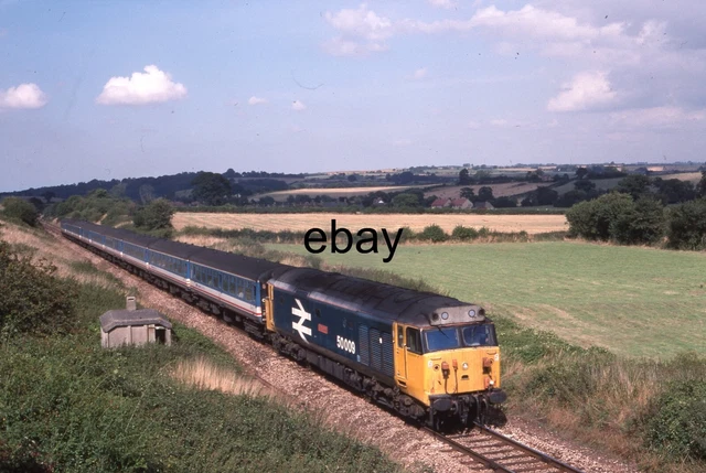 35MM RAILWAY SLIDE- BR Diesel Loco Class 50. 50009 @ Stoford £3.25 ...