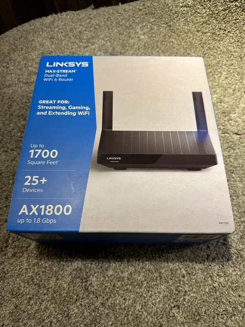 LINKSYS MR7350 MAX-STREAM Dual-Band Wi-Fi 6 Router AX1800 Streaming ...