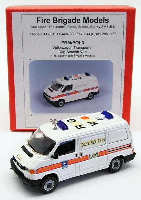 FIRE BRIGADE MODELS 1/48 Scale FBMPOL3 - VW Transporter Dog Section ...