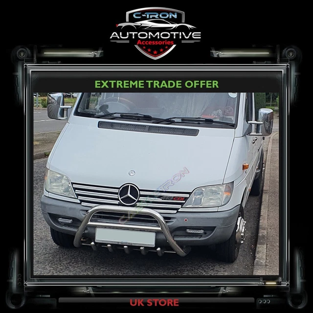FOR MERCEDES SPRINTER Bull Bar Chrome Front Guard Axle Nudge Push ABAR ...