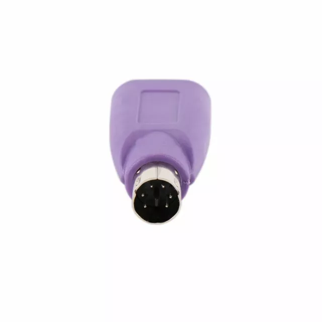 PURPLE MOUSE USB Female Keyboard PS2 Male Adapter Connector Converter ...