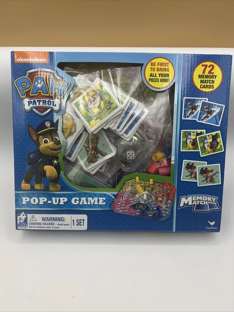 DISNEY NICKELODEON PAW Patrol Pop-up Board Game + Memory Match Card ...
