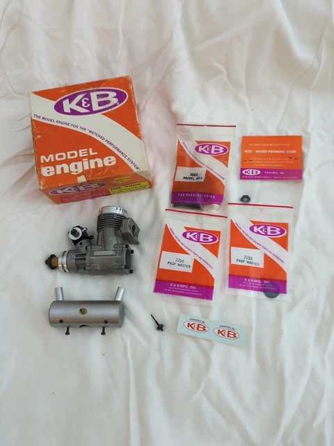 VINTAGE K&B MODEL Engine No. 9000 6.5cc Front Rotary Valve w/Perry Carb ...