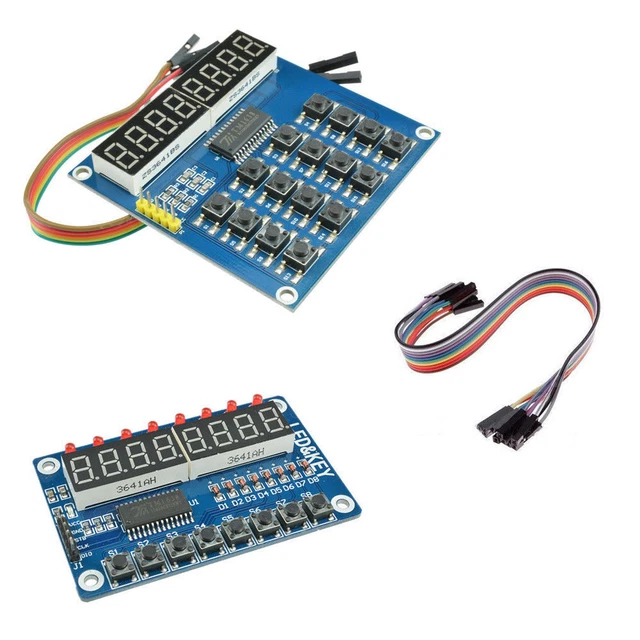 8 Bit Led 8 Bit Digital Tube 816 Keys Tm1638 Display Module For Avr Arduino Arm £262 Picclick Uk