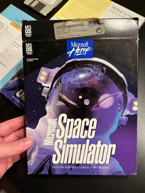 MICROSOFT SPACE SIMULATOR | MS DOS Version auf 3x 3,5" Diskette + OVP ...