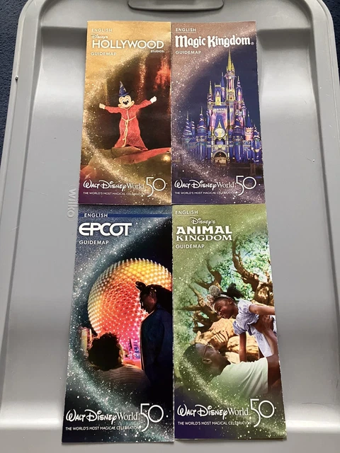 WALT DISNEY WORLD Park Maps - Magic, Epcot, Hollywood & Animal Kingdom ...