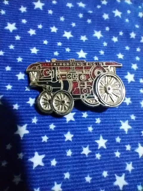 VINTAGE STEAM TRACTION Fairground Engine Enamel Badge (211) £6.95 ...