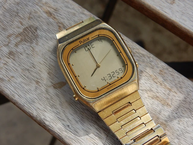 VINTAGE SEIKO PULSAR ANA-DIGI Y951-5009 WORLD TIME MEN'S Watch $51.00 ...