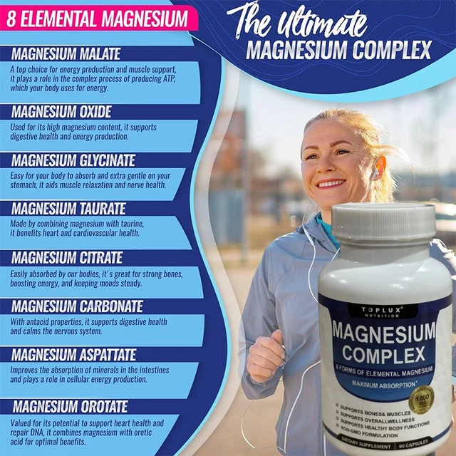 MAGNESIUM GLYCINATE COMPLEX 1000mg - 90 Capsules | 8-Month Supply £12. ...