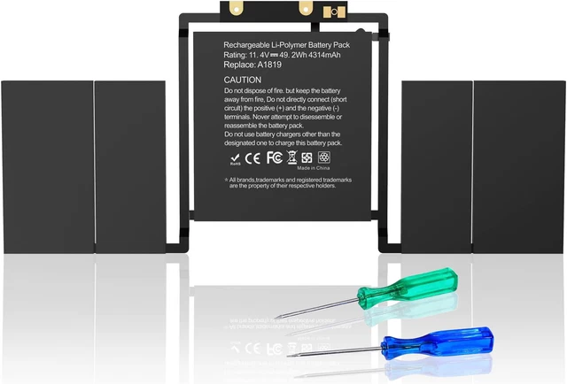 A1819 A1706 BATTERY For Macbook Pro 13'' A1706 Late 2016 Mid 2017 EMC ...