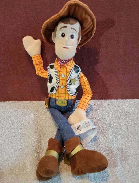 DISNEY STORE PIXAR Woody Doll Plush Cloth Cowboy Toy Story Stuffed ...