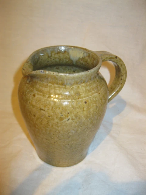 VINTAGE ANCIEN PETIT PICHET BROC 50cl en GRÉS CÉRAMIQUE SIGNATURE A IDENTIFIER EUR 16,00 ...