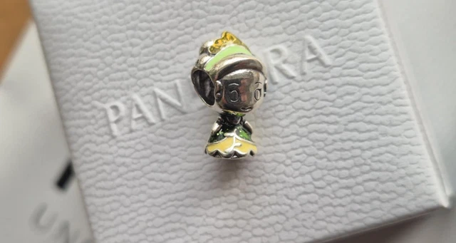 PANDORA DISNEY PRINCESS Tiana Charm 925 Sterling Silver Enamel + Gift ...