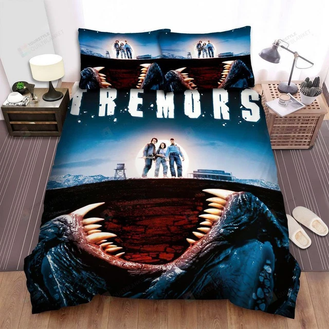 TREMORS KEVIN BACON Movie Poster Quilt Duvet Cover Set Kids Bedclothes ...