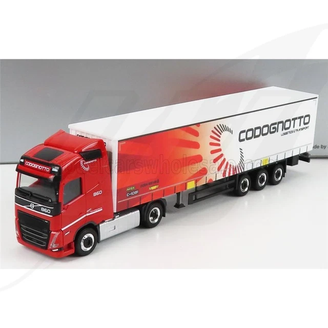 [FR] HERPA VOLVO Fh4 500 Truck Telonato Codognotto Transports 2020 Red ...