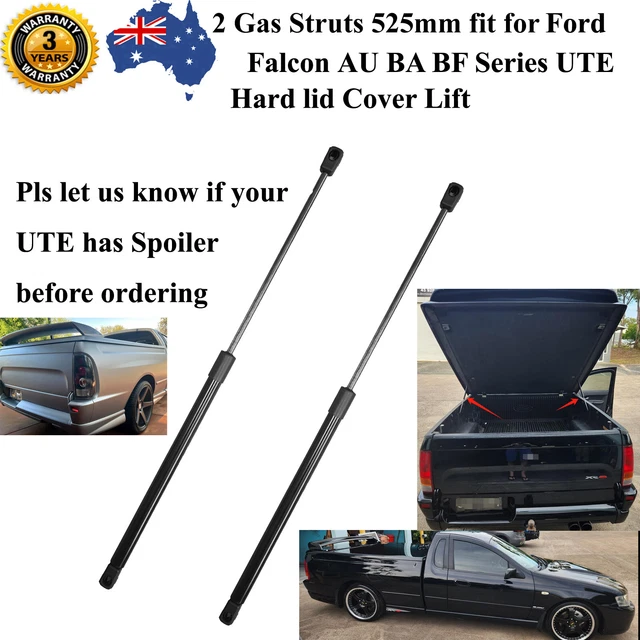 2 REAR GAS Struts For Ford Falcon AU BA BF UTE Hardlid Hard Cover Flat ...