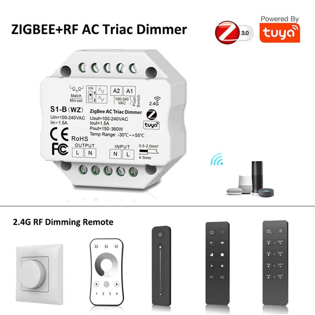 110-220V ZIGBEE TUYA Wireless AC Triac LED Dimmer Switch Module ...