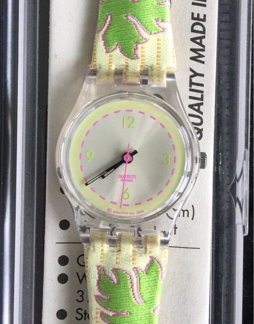 NOS NOUVEAU HAZY DAISY GS119 Version Verte Swatch Montre Vintage OLD ...