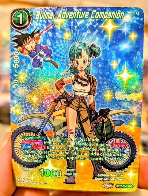 DRAGON BALL SUPER BT27-048 R Alt Art Bulma, Adventure Companion English ...