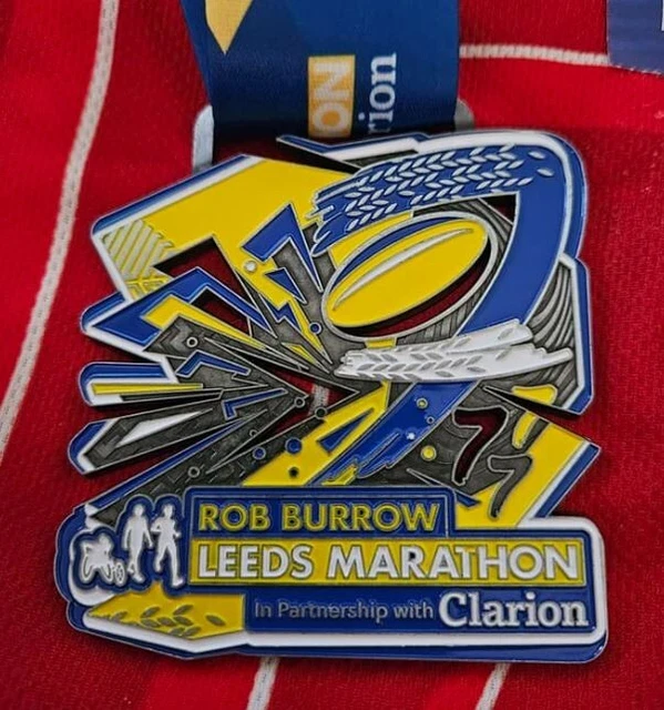 LEEDS MARATHON 2024 Finishers Medal Rob Burrows £39.00 - PicClick UK