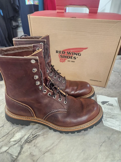 RED WING HERITAGE 4585 Logger Boot Mens Size 9.5 D Briar Brand New In ...