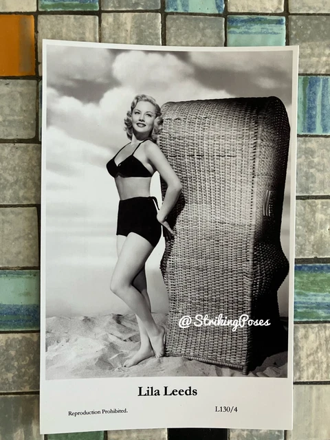 LILA LEEDS 1950S actress film star Postcard modern repro pin up Swiftsure 923 £2.50 - PicClick UK