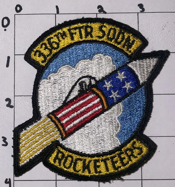 1970S-1980S 336TH TACTICAL Fighter Squadron Rocketeers Usaf Patch (15 ...