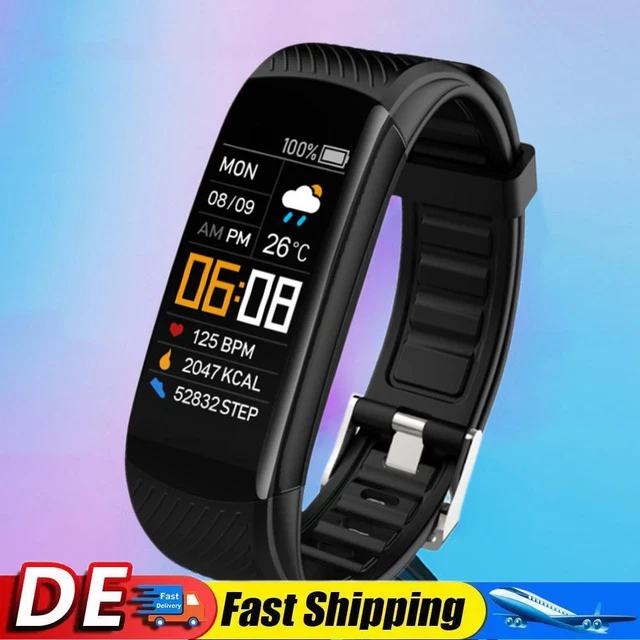 SPORT SMARTWATCH STEP Counter Fitness Tracker Color Screen for Outdoor ...