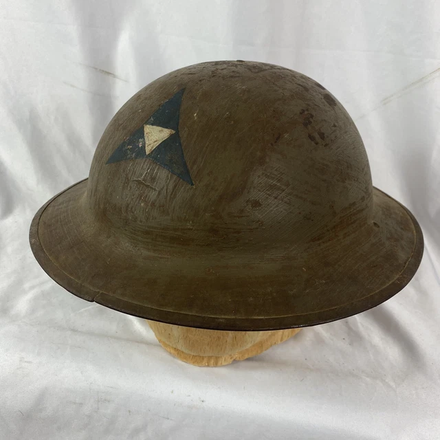 ORIGINAL WW1 PAINTED Brodie Helmet US Army 3rd Corps £302.52 - PicClick UK