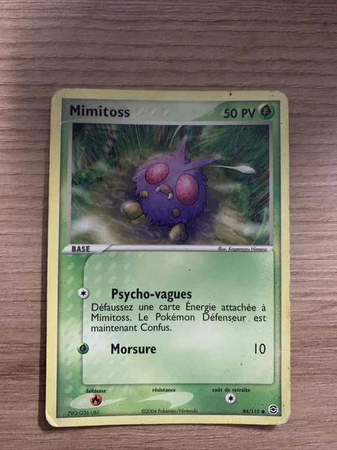 CARTE POKEMON MIMITOSS 84/112 Bloc EX Rouge Feu Vert Feuille FR NEUF ...