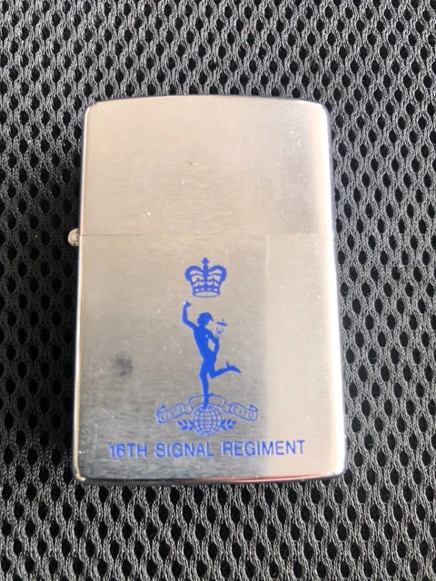 VINTAGE ZIPPO LIGHTER - 16th Signal Regiment £35.00 - PicClick UK