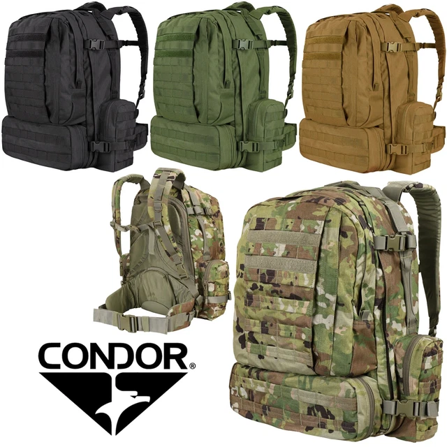 CONDOR 125 3-DAY Assault Pack 50L Large Hunting Hiking Vented Belt ...