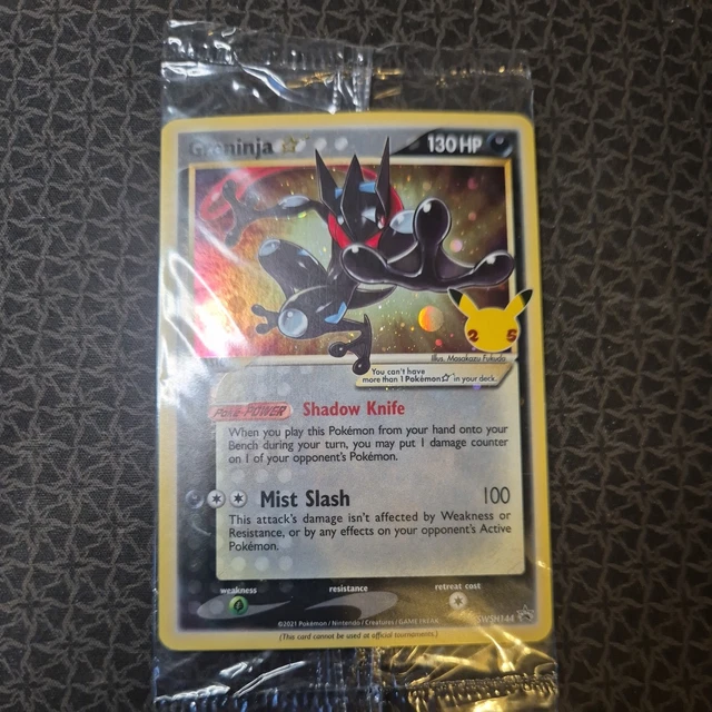 POKÉMON TCG GRENINJA Gold Star SWSH144 25th Celebrations Promo Card ...