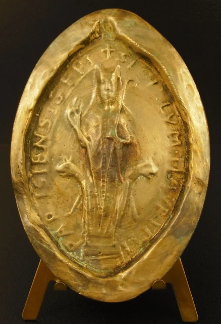 MÉDAILLE REFRAPPE MODERNE d'un sceau monastique "parisiensi" 92 mm seal ...