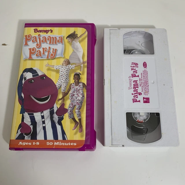 BARNEY & FRIENDS Pajama Party VHS Video Tape Sing Along Songs Purple ...