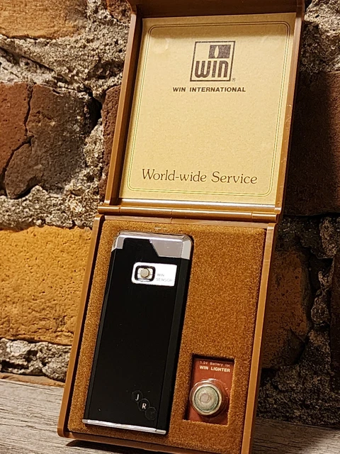 RARE VINTAGE WIN Japan Lighter #7100 w/ SENSOR battery electronic gas ...