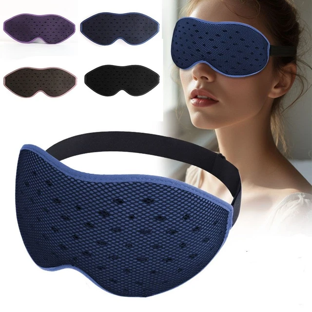 3D SLEEPING EYE Mask Block Out Light Soft Padded Travel Shade Cover ...