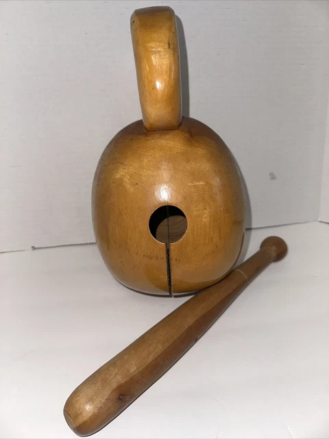 LARGE 11& WOOD Tradition Mokugyo Temple Drum Instrument Buddhist Muyu ...