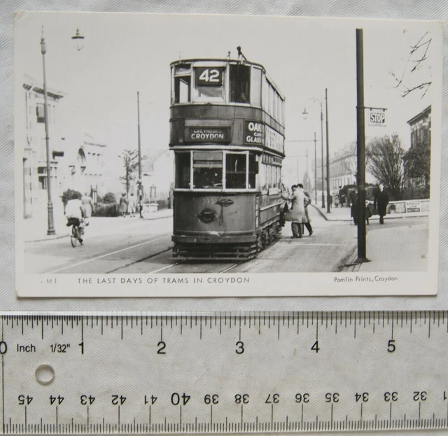 1960/70S POSTCARD LAST Days of Trams in Croydon, 1951 EUR 4,27 ...