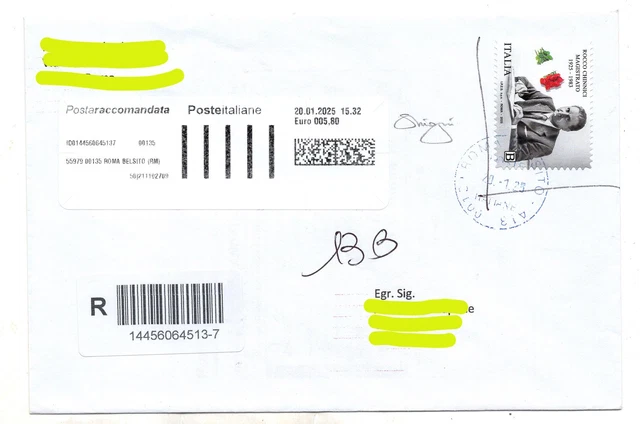 CHINNICI ON RECOMMENDED envelope - early date not considered valid £135 ...