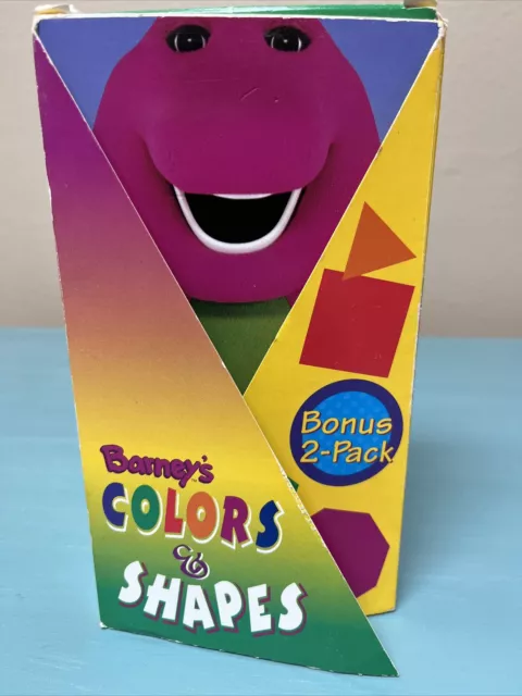 BARNEY COLORS & Shapes Sing-Along Bonus 2-Pack VHS Video Tapes Set ...