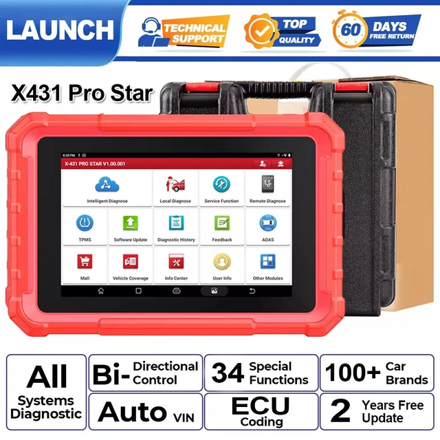 LAUNCH X431 PRO Star OBD2 Bidirectional All System Diagnostic Scanner ...