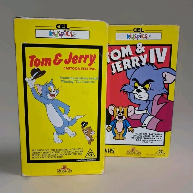 TOM & JERRY: Cartoon Festival+Tom And Jerry 4 VHS 1940 Rare Cardboard ...